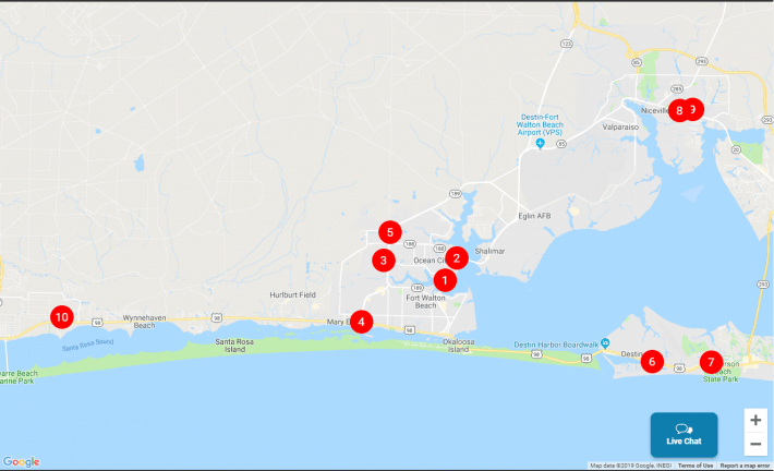 Map Of Florida Fort Walton Beach